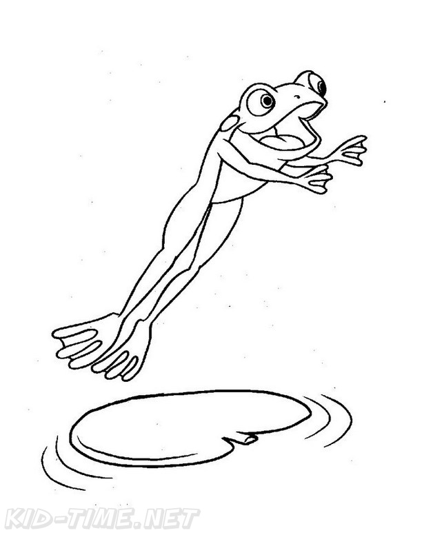 jumping frog coloring pages