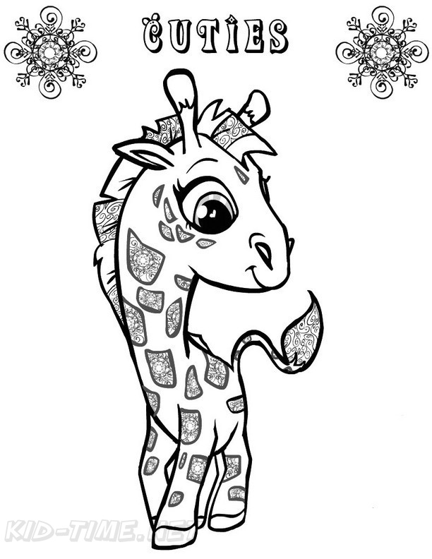 Cute Coloring Pages Of Baby Giraffes