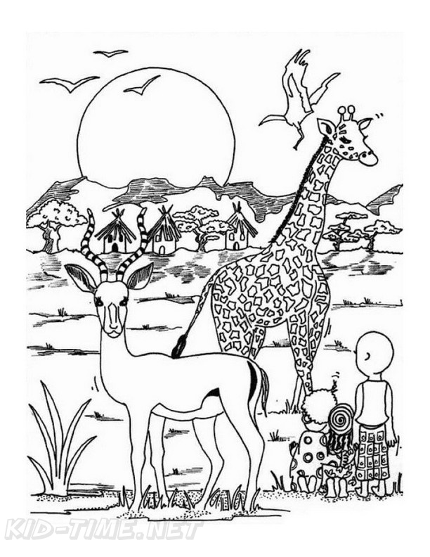 realistic giraffe coloring pages
