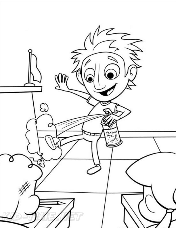 coloring pages of cloudy with a chance of meatballs