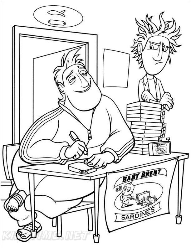 coloring pages cloudy with a chance of meatballs 2