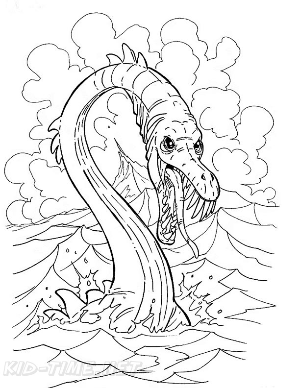 sea monster coloring pages for kids