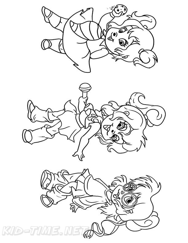 chipmunks coloring book pages