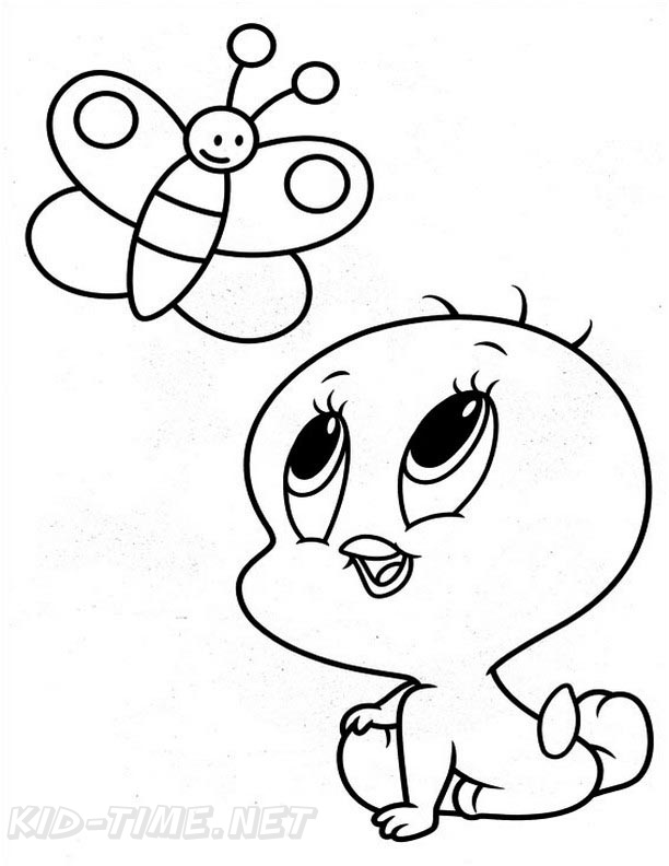 baby looney tunes tweety coloring pages