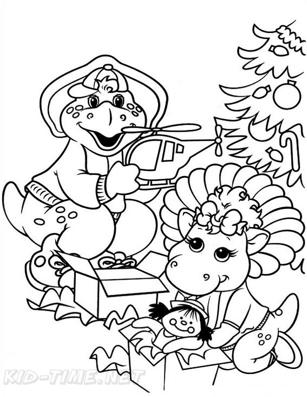 barney coloring book pages