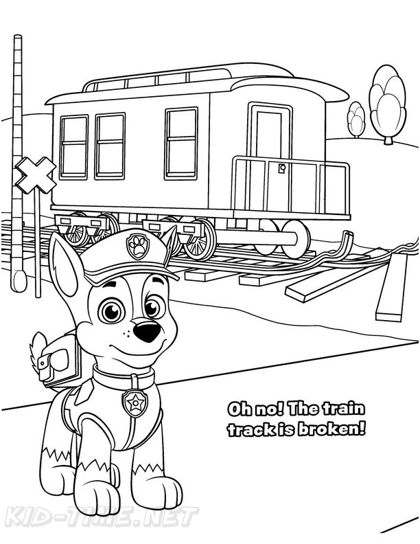 chase paw patrol coloring pages