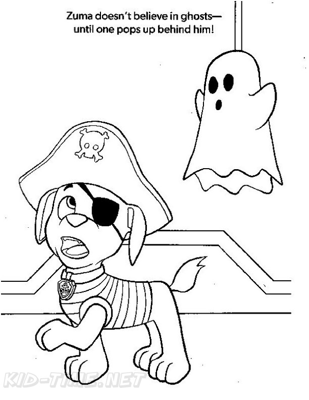 paw patrol halloween coloring pages