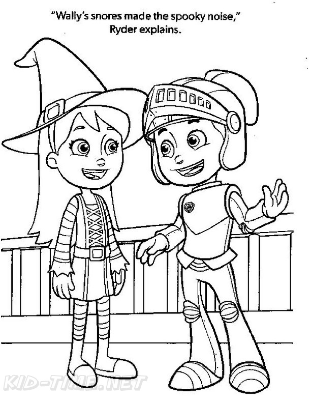 paw patrol halloween coloring pages to print