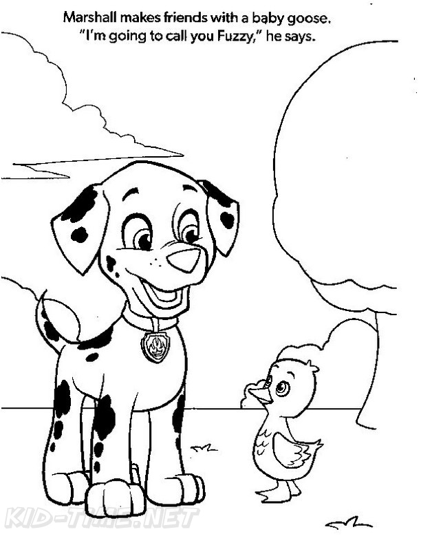 marshall paw patrol coloring pages to print