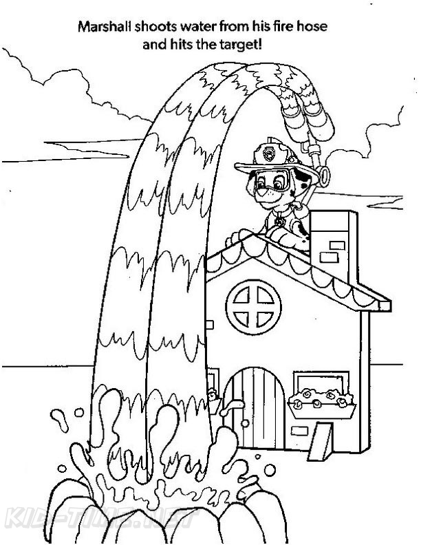 marshall on paw patrol coloring pages