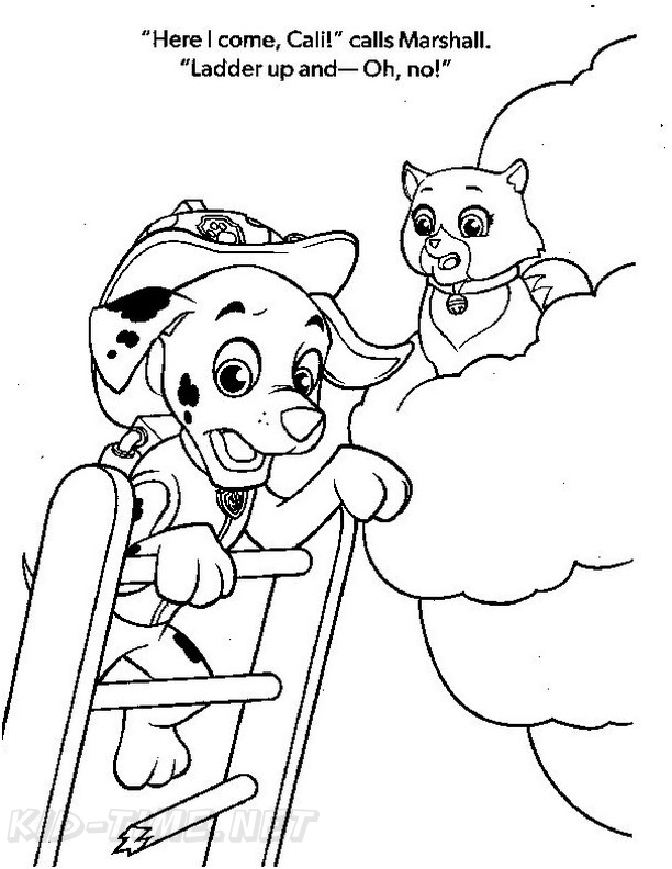 coloring pages of marshall from paw patrol