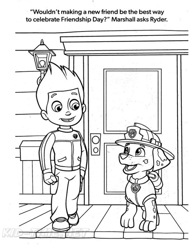 ryder from paw patrol coloring pages