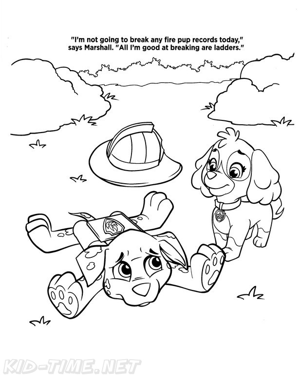 skye from paw patrol coloring pages