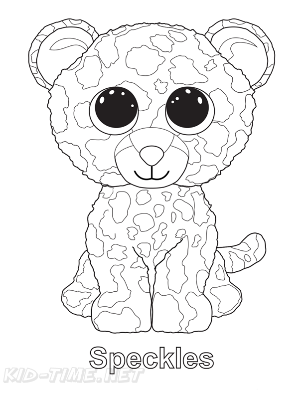 free beanie boo coloring pages