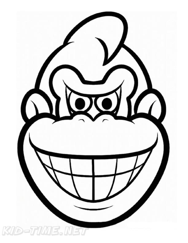 donkey kong returns coloring pages