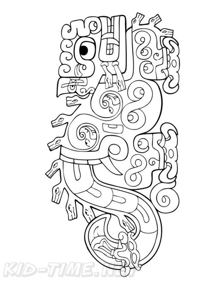 Snake Aboriginal Coloring Painting Pages Dot Template Kids Printable ...