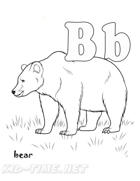 Brown Bear Coloring Book Page