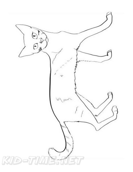 Bengal Cat Coloring Book Page